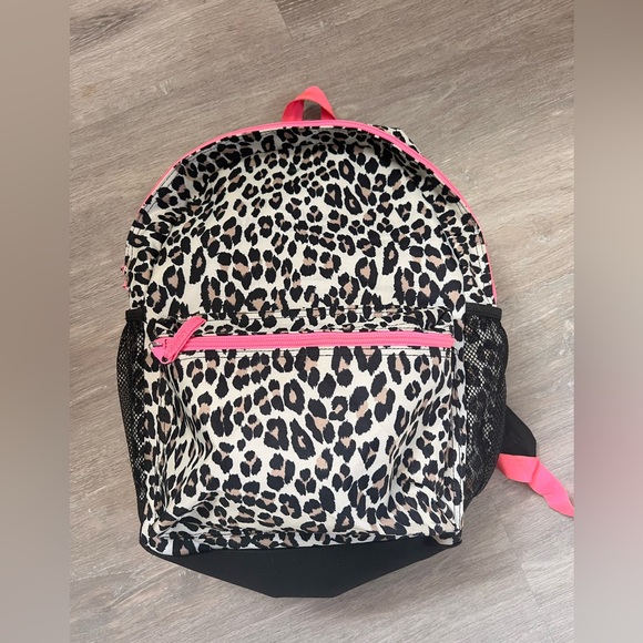Accessories | Leopard Print Kids Backpack With Pink Accents | Poshmark